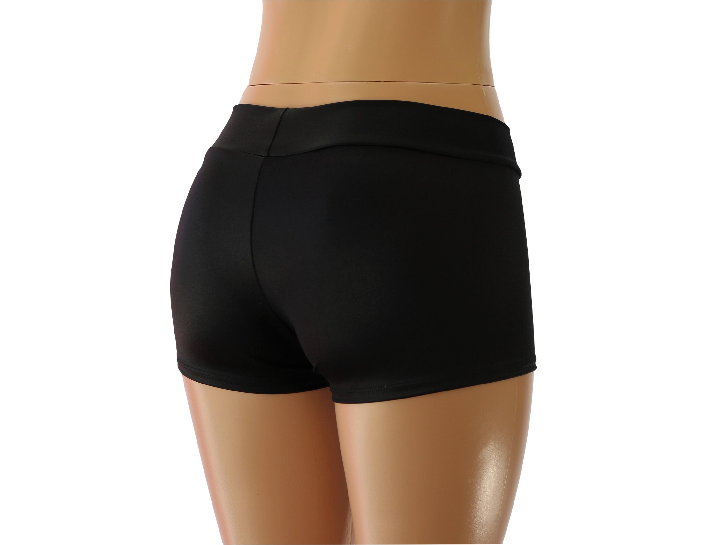 Black Matte Spandex High Waist or Mid Rise Booty Shorts. | Etsy