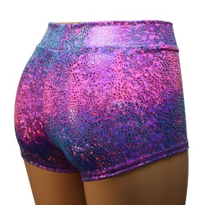 Pink and Turquoise Tie Dye High Waist Booty Shorts. - Etsy