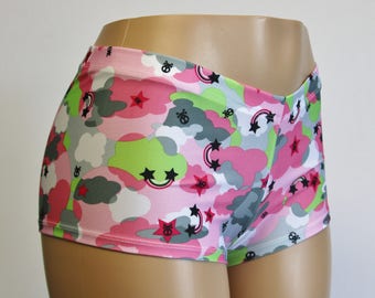Camouflage Cheeky Booty Shorts - Etsy