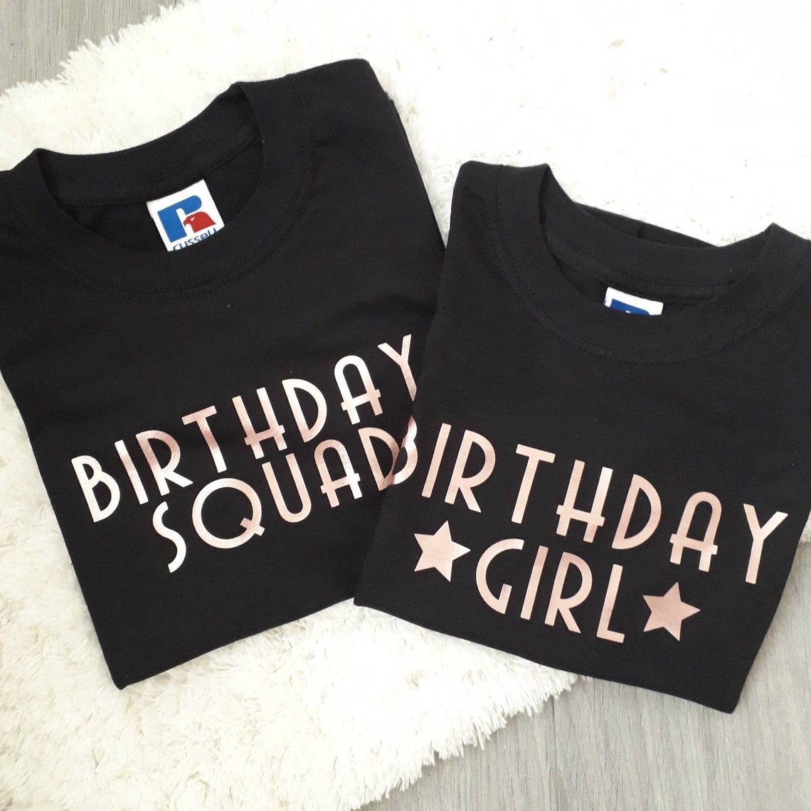 Birthday Squad T Shirts Party Tee Birthday Girl/Boy Top | Etsy
