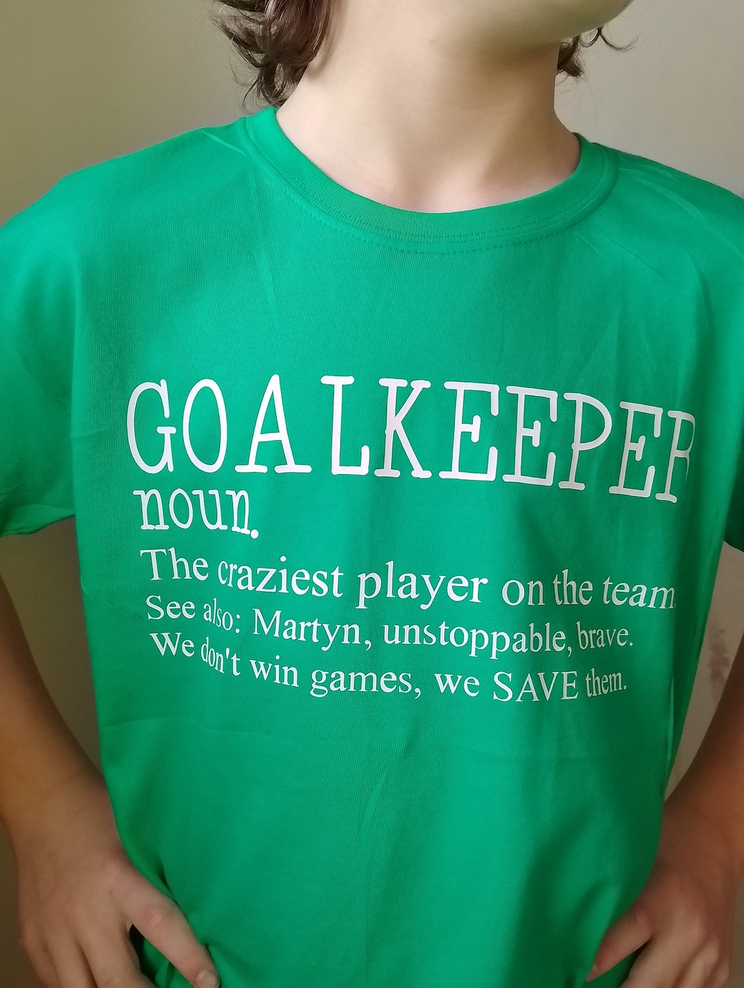 Personalised Goalkeeper Shirt, Gift for Goalkeepers, Unisex Goalie ...