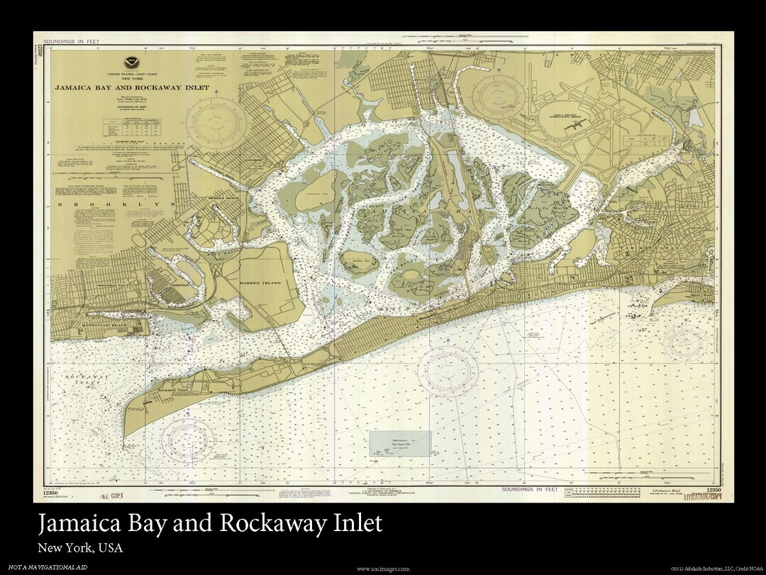 Jamaica Bay and Rockaway Inlet 1977 - Etsy