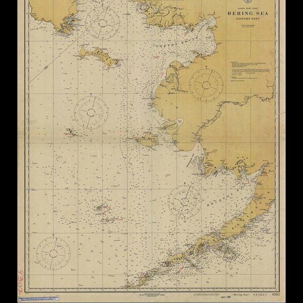 Nautical Map of Dutch Harbor, Alaska 1937 - Etsy