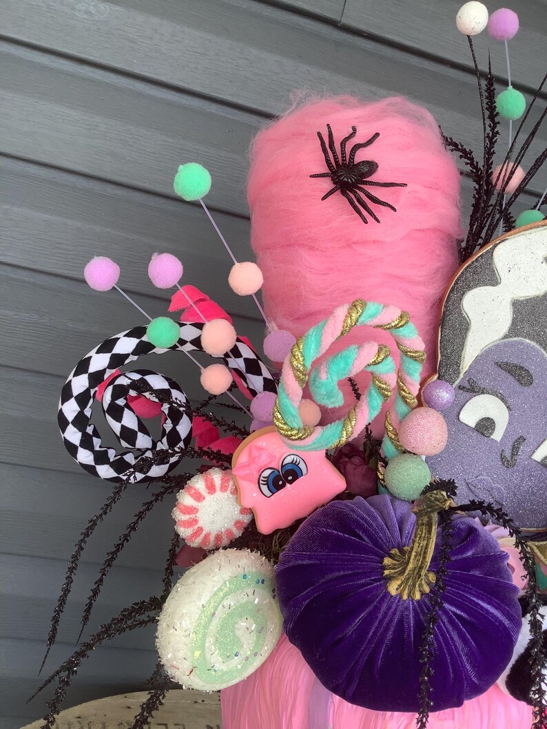 Frankenstein Candy Head Centerpiece | Pastel Goth Halloween Decor - Etsy
