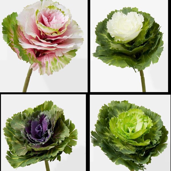 Artificial Ornamental Cabbage - Etsy