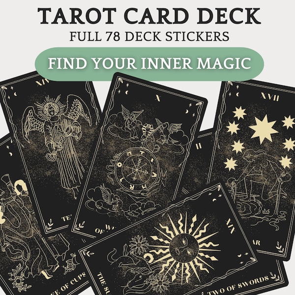 Dark Tarot Card Stickers - Etsy