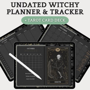 Digital Witch Bundle - Dark Planner, Spellbook, Tarot Journal & Deck - Etsy Canada