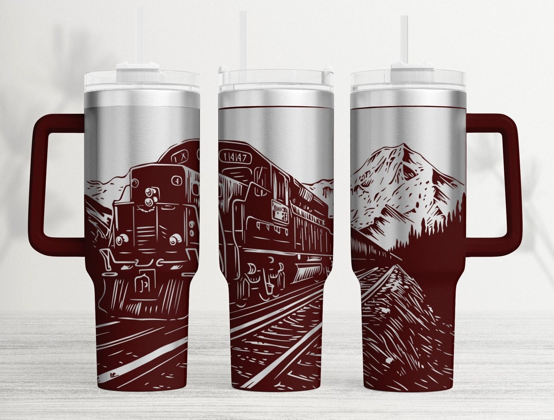 Diesel Train Svg,laser Tumbler Wrap SVG, Full Wrap Svg, 40 Oz Tumbler ...