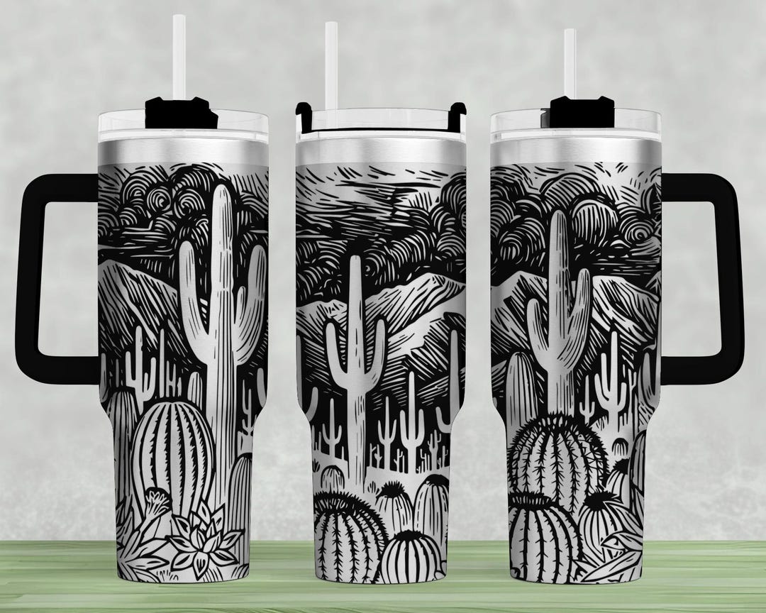 Cactus Tumbler Laser Engraved Full Wrap Tumbler Wrap Laser SVG ...