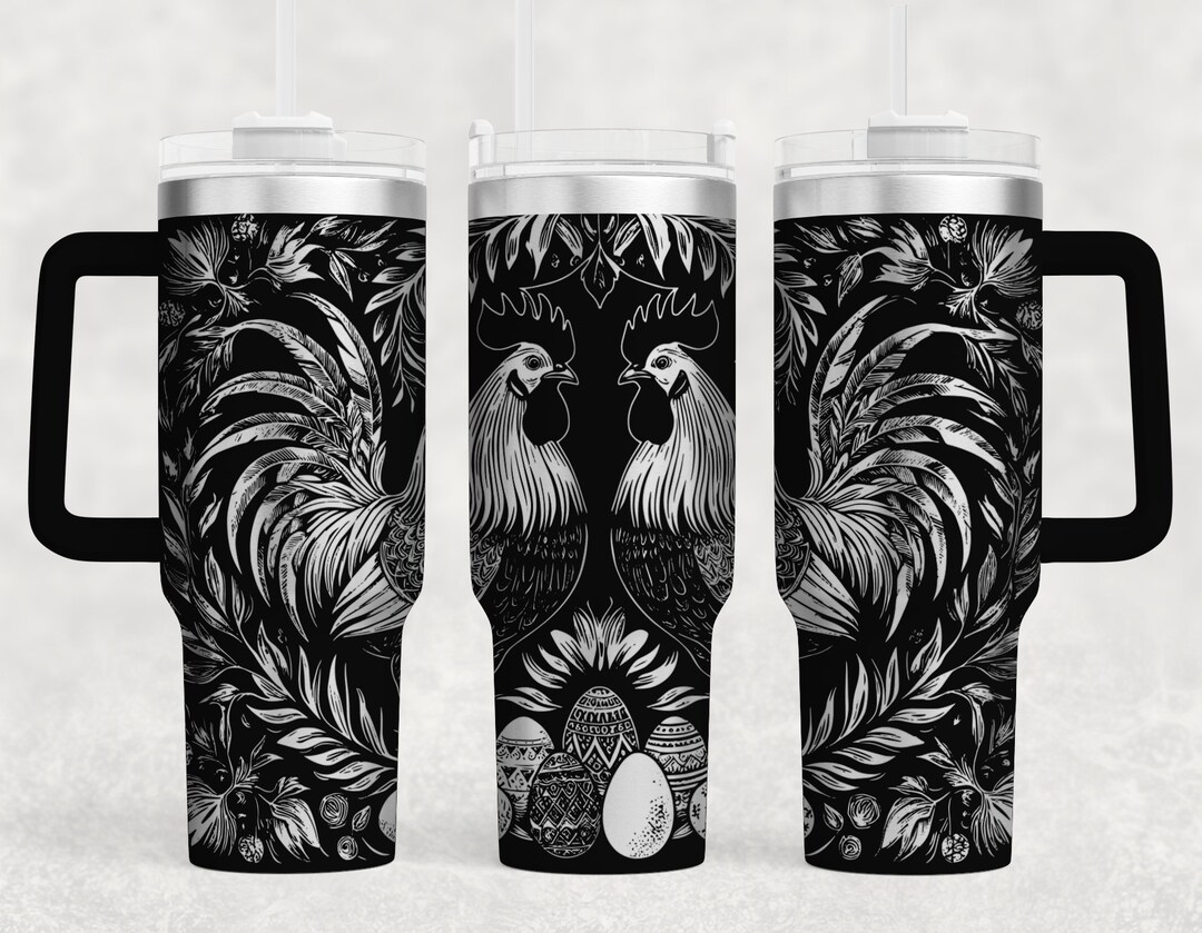Highly Detailed Rooster Svg, Laser Tumbler Wrap SVG, Full Wrap, 40 Oz ...