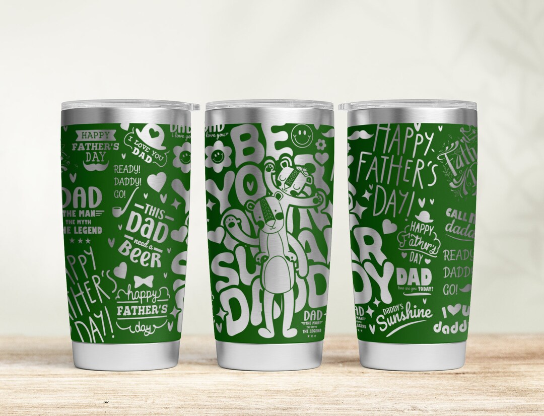 Dad Laser Tumbler Wrap SVG, Full Wrap Svg, 30 20 Oz Tumbler Wrap Svg ...