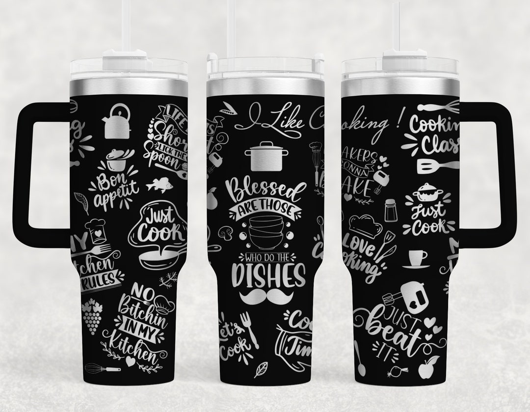 Kitchen Tumbler Wrap SVG, Full Wrap Svg, 40 Oz Tumbler Wrap Svg, Laser ...