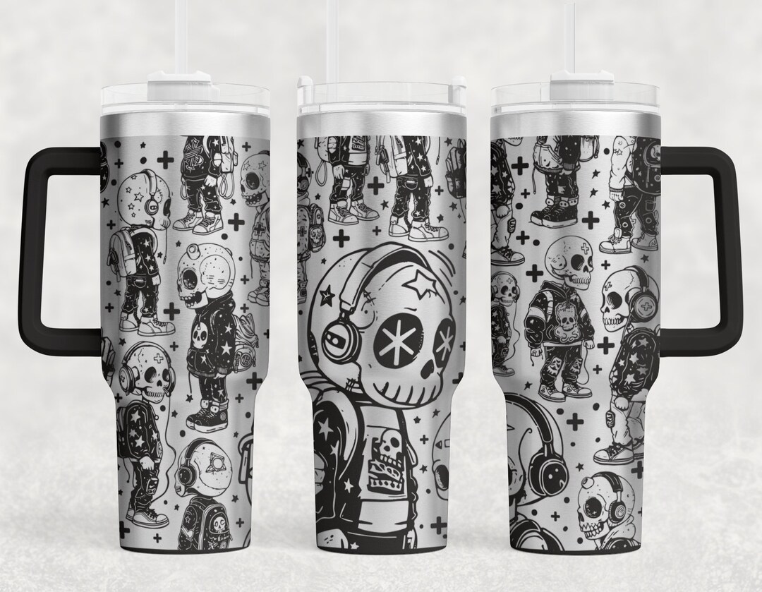 Hip Hop Skull Svg Png, Hip Hop Skull Laser Tumbler Wrap SVG, Full Wrap ...