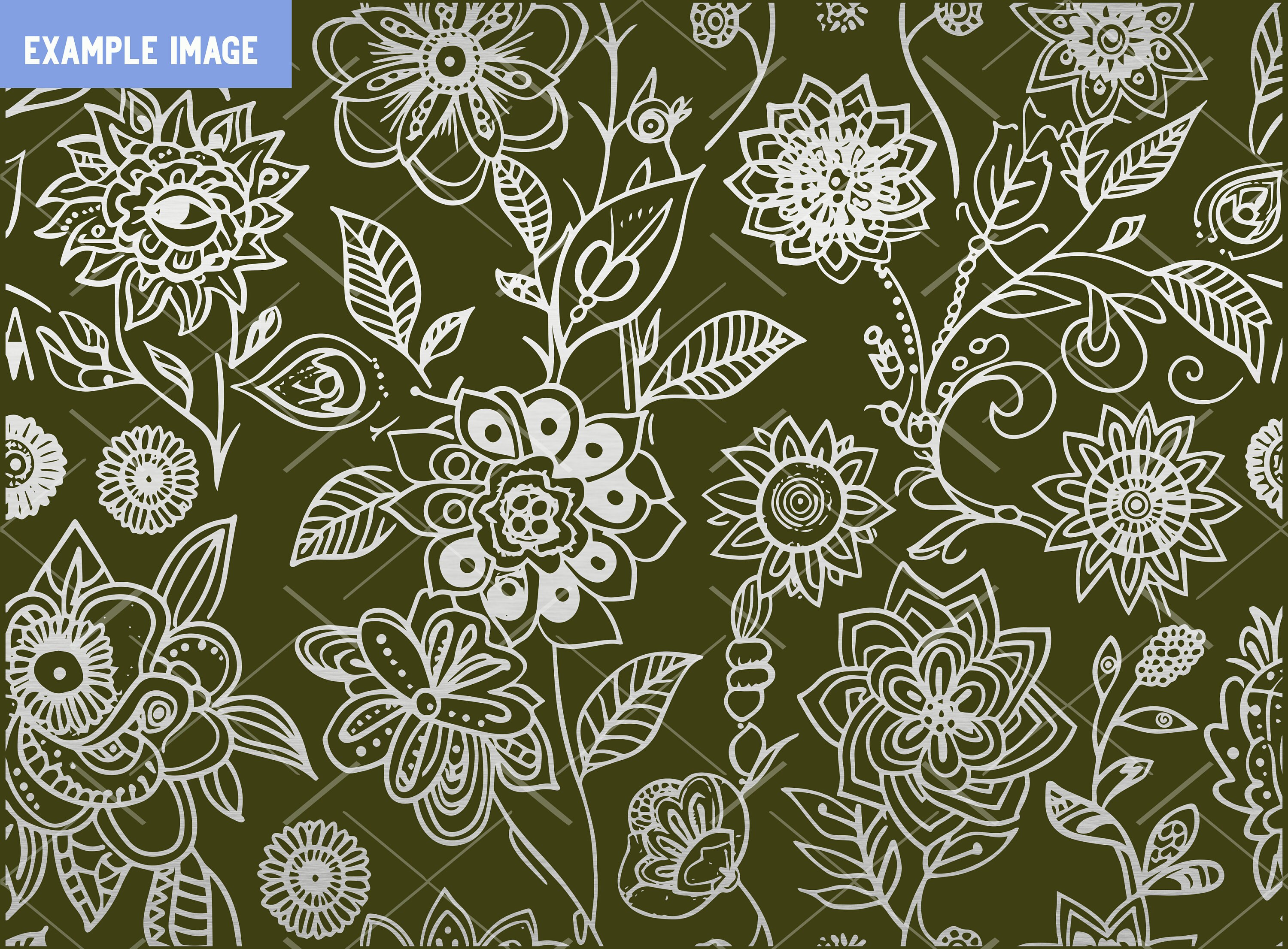 Paisley Flower Tumbler Wrap Laser SVG, 40oz Tumbler Full Wrap Laser SVG ...