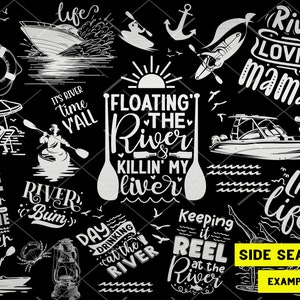 River Laser Tumbler Wrap SVG, Full Wrap Svg, 40 Oz Tumbler Wrap Svg ...