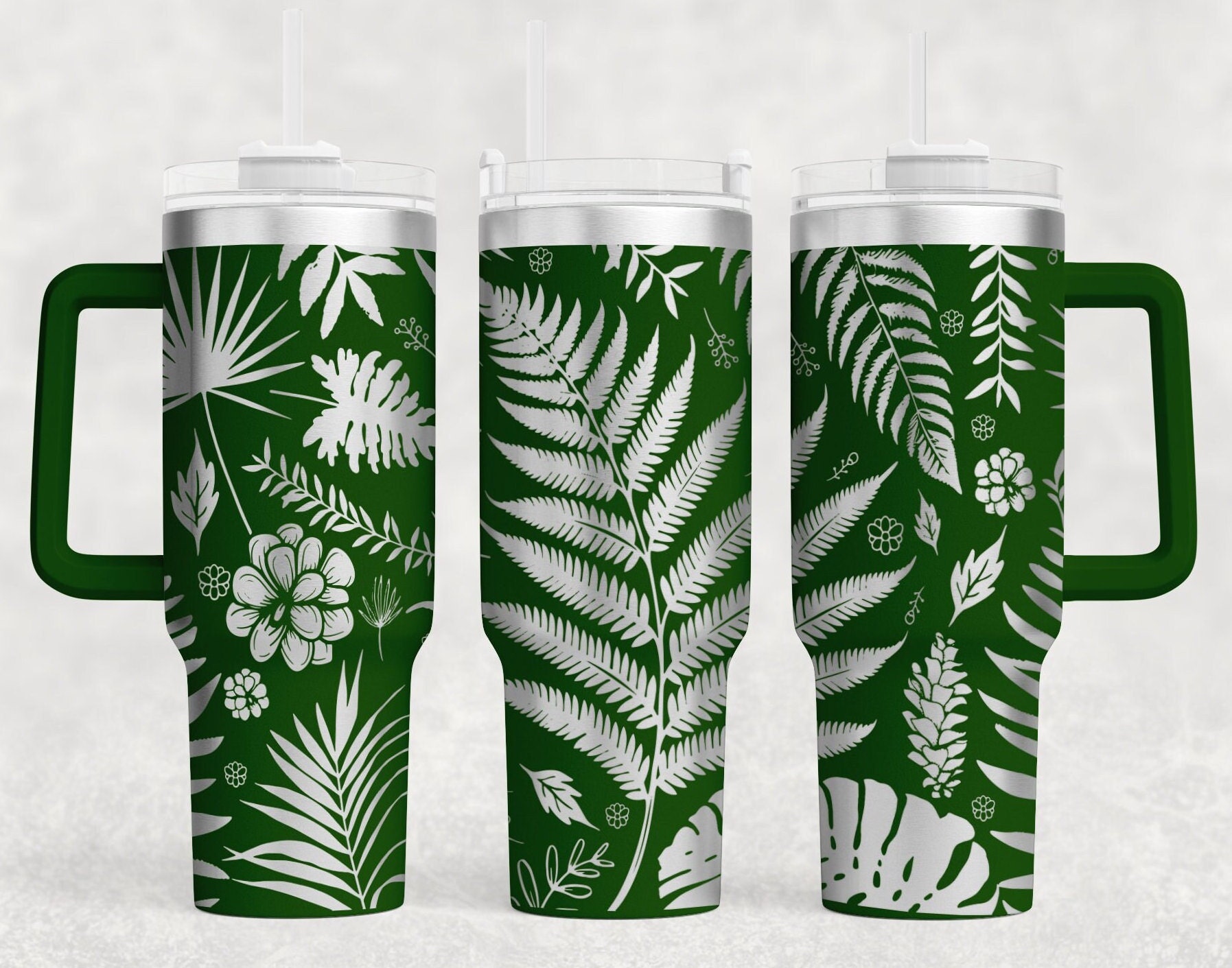 Tropical Tumbler Wrap Laser SVG, 40oz Tumbler Full Wrap Laser SVG ...