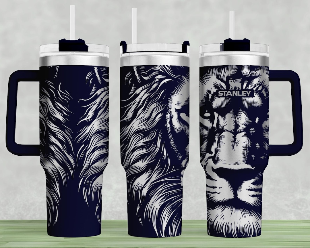 Lion Face Stanley Tumbler Wrap SVG Laser Design (40oz) - Etsy