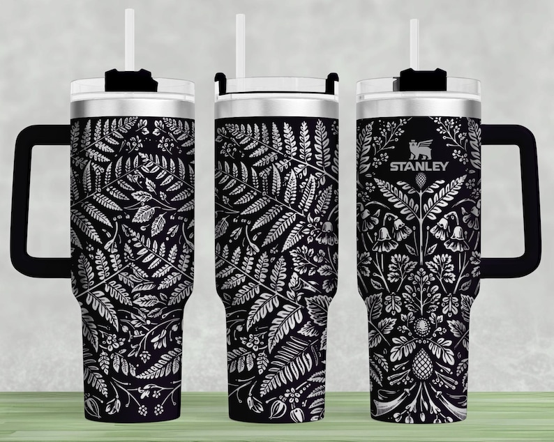Botany Tumbler Wrap SVG: Laser Design for Stanley 40oz (digital File ...