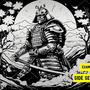 Samurai Japanese Tumbler Wrap Laser SVG, 40oz Tumbler Full Wrap Laser ...