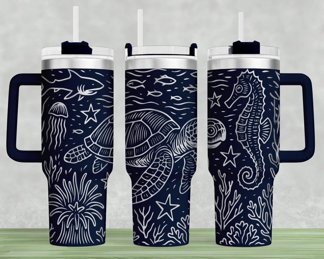 Under the Sea Laser Tumbler Wrap SVG: 40 Oz Full Wrap (digital File) - Etsy