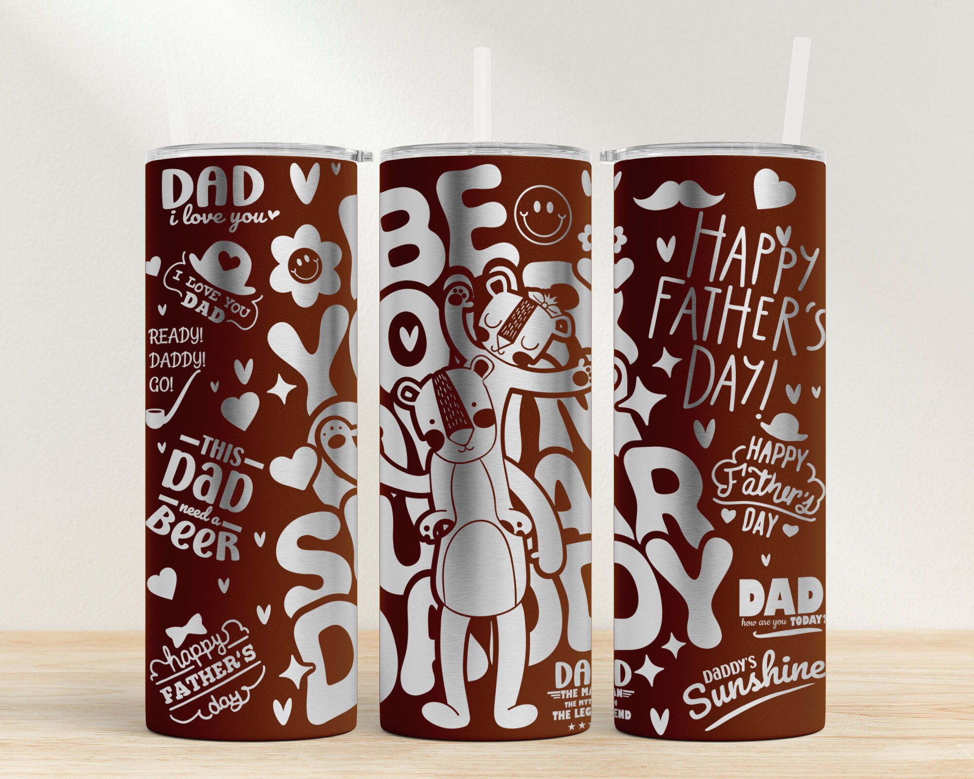 20oz Tumbler Wrap Svg, Dad Laser Tumbler Wrap SVG, Full Wrap Svg, Laser ...