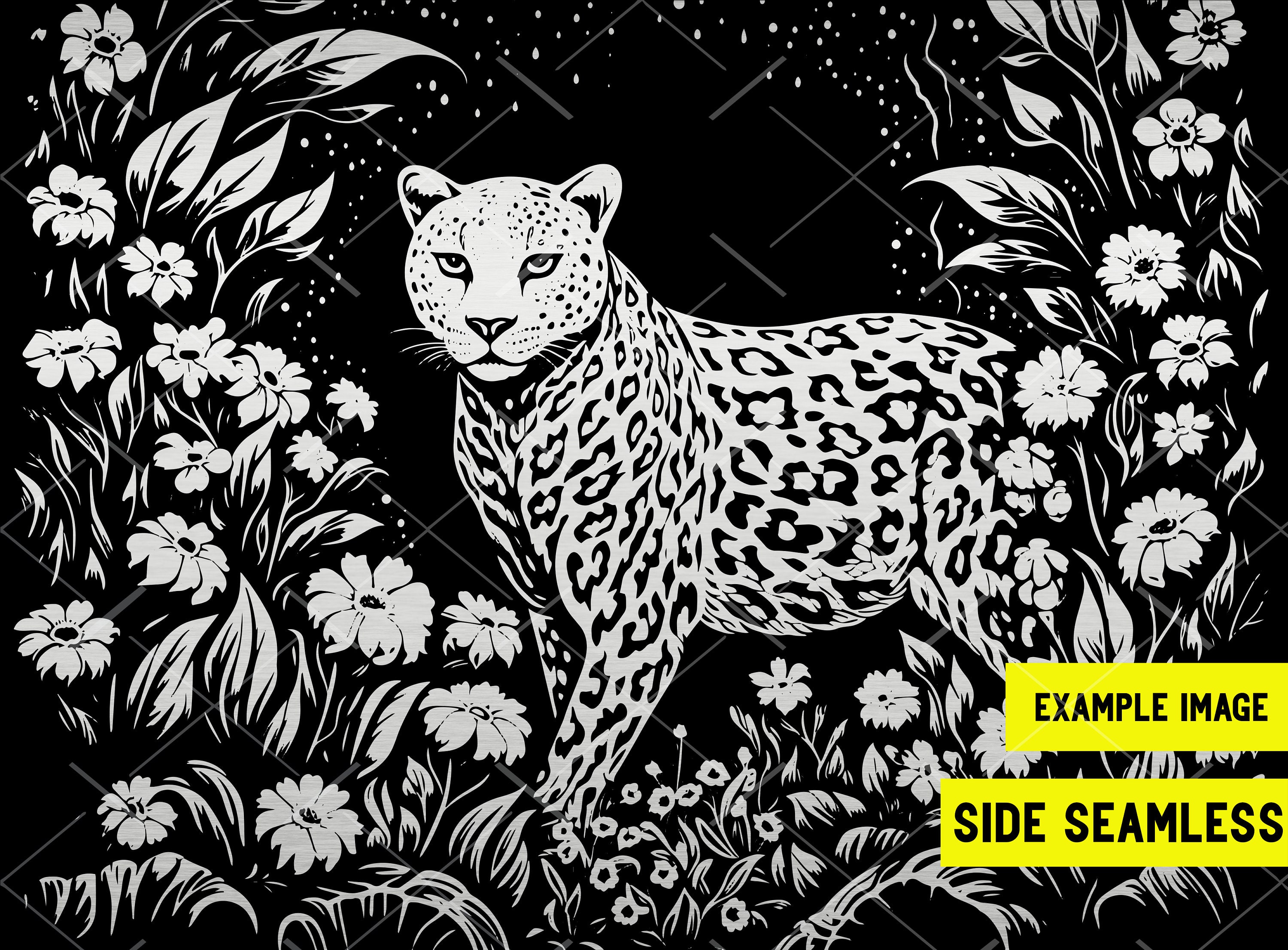 Leopard Laser Tumbler Wrap SVG, Full Wrap Svg, 40 Oz Tumbler Wrap Svg, Laser Engrave Tumbler ...