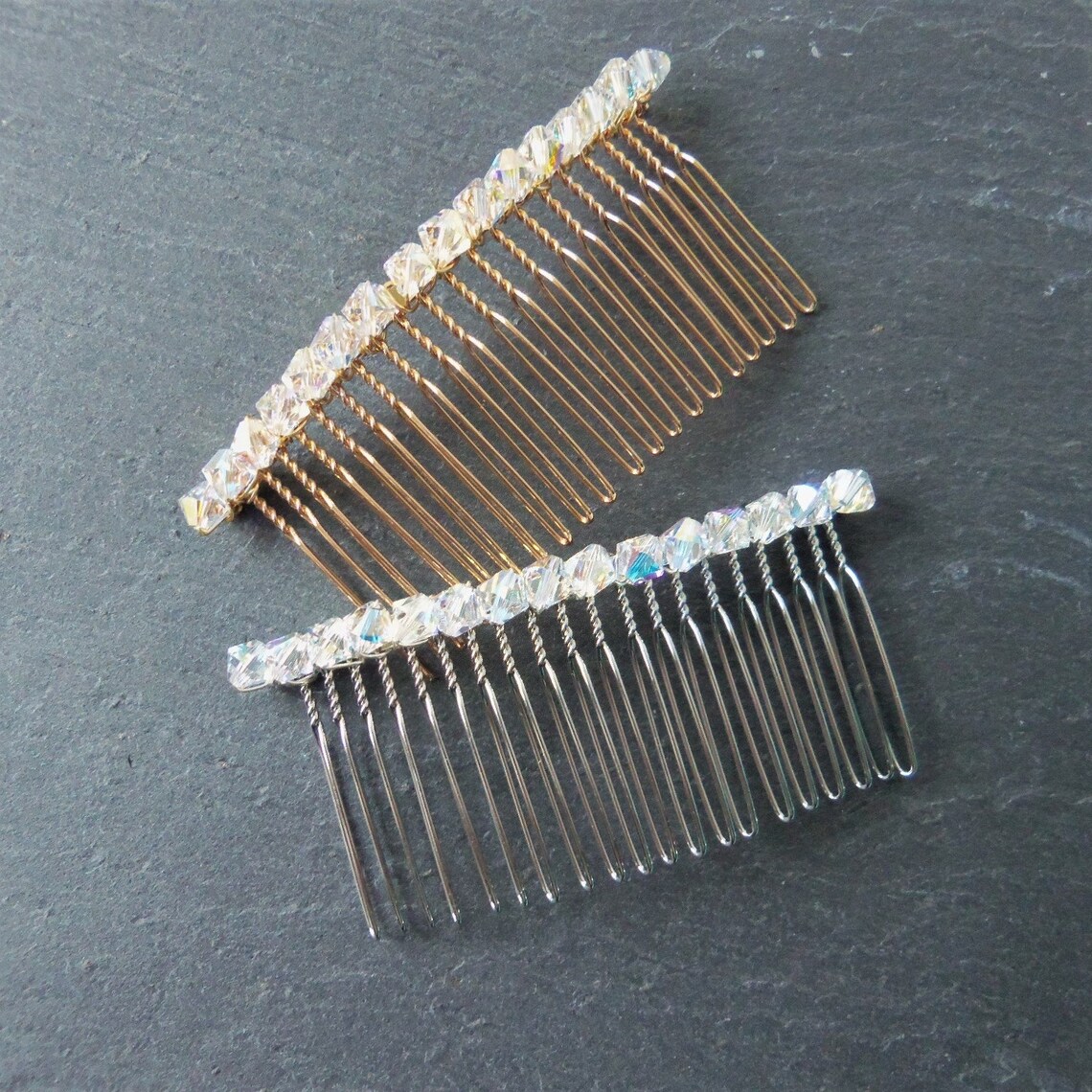 Gold Crystal Hair Comb Quality AB Crystal Comb Rhinestone - Etsy