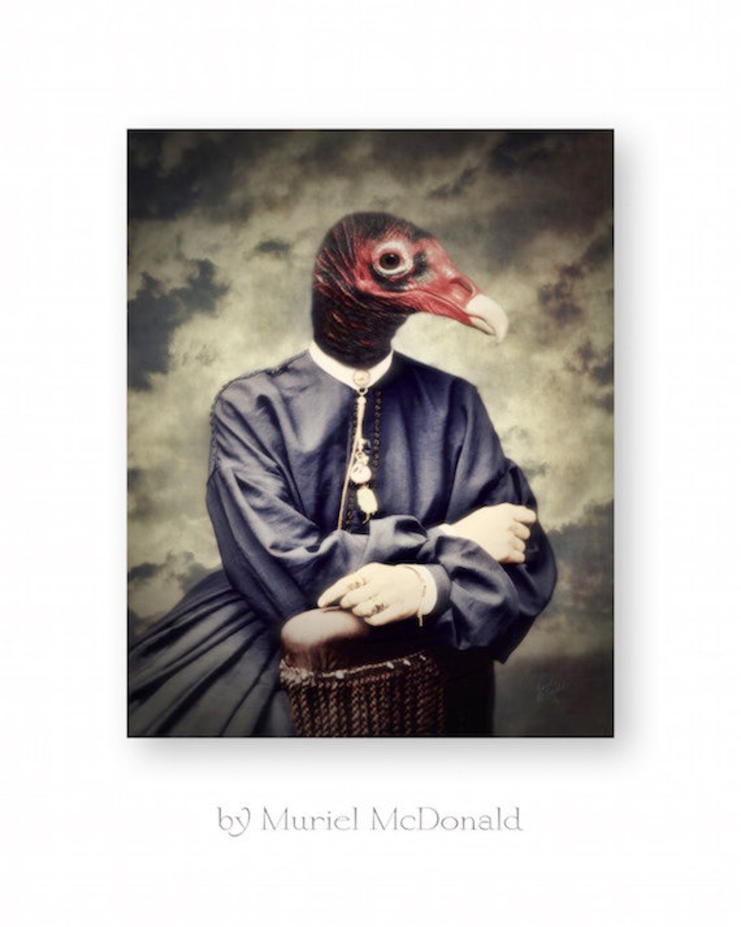 Vulture Art Print Bird Print Turkey Vulture Wall Art Animals in Clothes ...