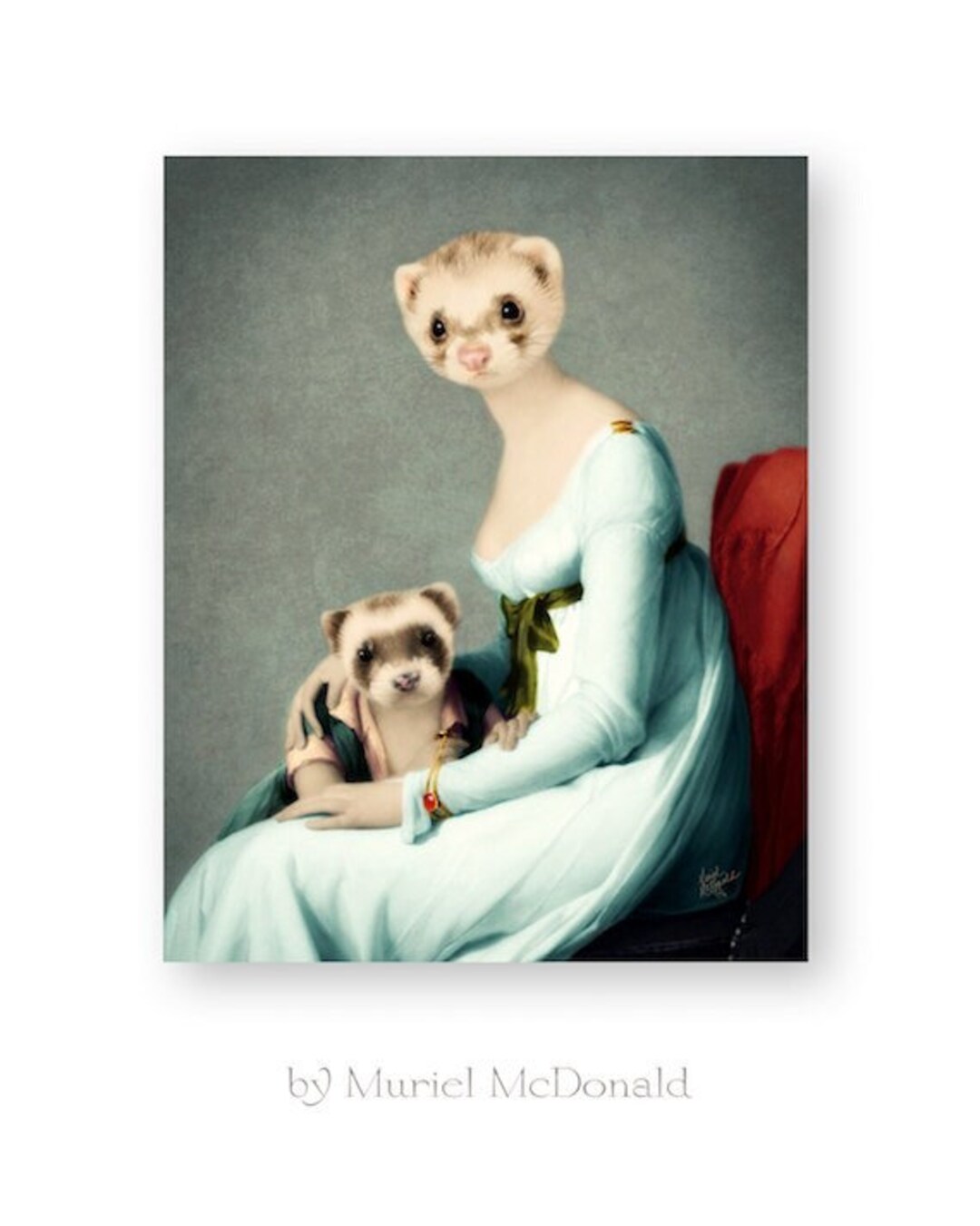 Ferret Art Print Animal Art Nursery Art Nursery Decor Animals in ...