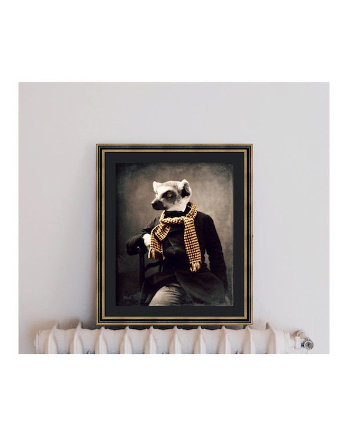 Victorian Lemur Print, Anthropomorphic Animal Portrait, Home Decor - Etsy