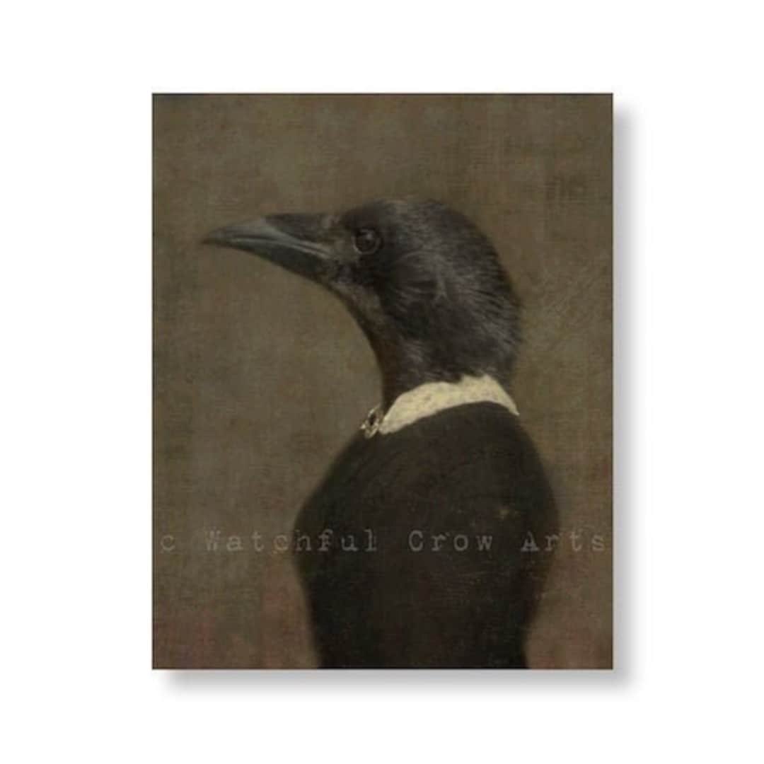 Unique Crow Art, Gothic Decor, Victorian Goth Decor, Animals as People ...