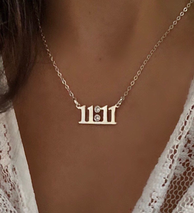 11:11 Sterling Silver Angel Number, Numerology Pendant, Necklace With ...