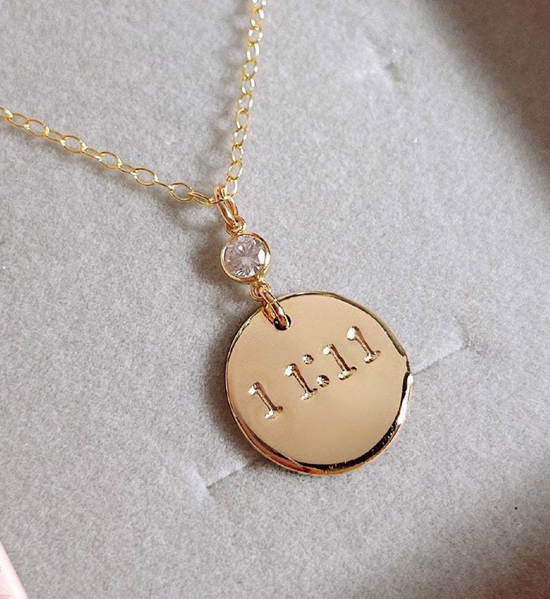 11:11 Gold Filled / Silver Angel Number, Necklace With Zirconia / 14k ...