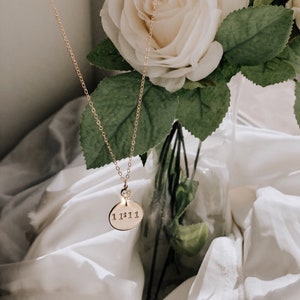 11:11 Gold Filled / Silver Angel Number, Necklace With Zirconia / 14k ...