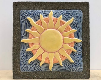 Mosaic Sun Tile | Etsy