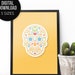 Sugar Skull Poster - Printable Wall Art - Instant Digital Download - Etsy