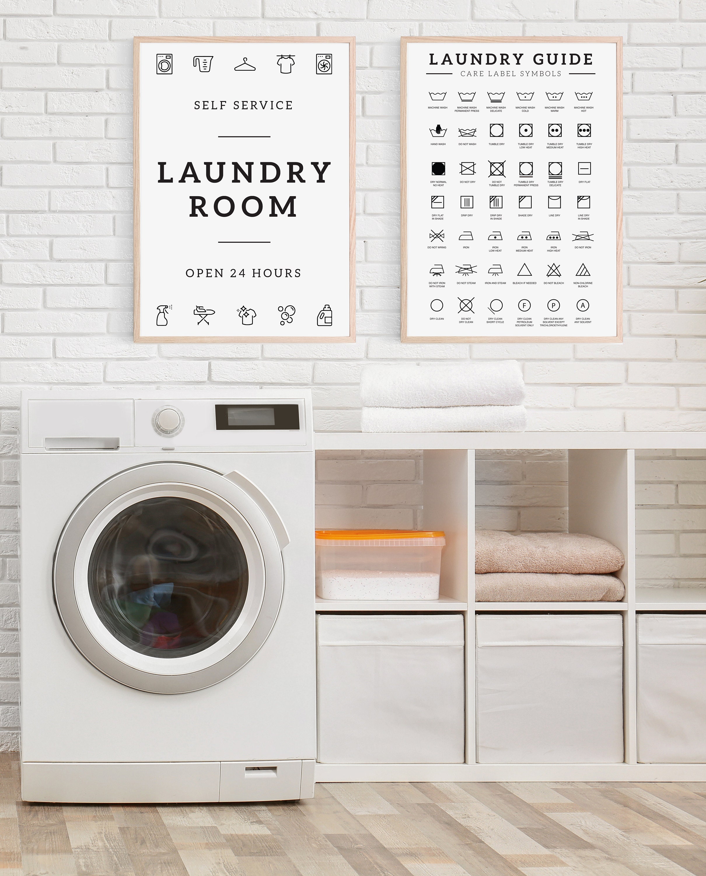 Laundry Symbols Poster Digital Download - Etsy