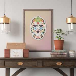 Frida Kahlo Sugar Skull Poster Printable Wall Art Instant Digital ...