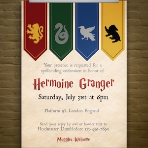 Hogwarts Minimalist Party Invitation - Digital File - NOT EDITABLE - Etsy