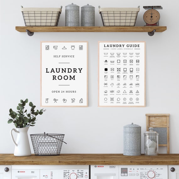 Laundry Symbols Poster Digital Download | Etsy