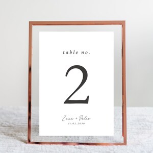 Table Numbers Modern Wedding Reception Table Number Luxury Wedding ...