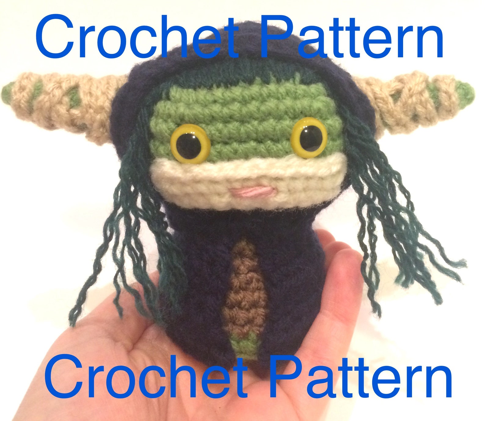 Crochet Pattern for Nott - Critical Role - Goblin - PDF Pattern - Etsy