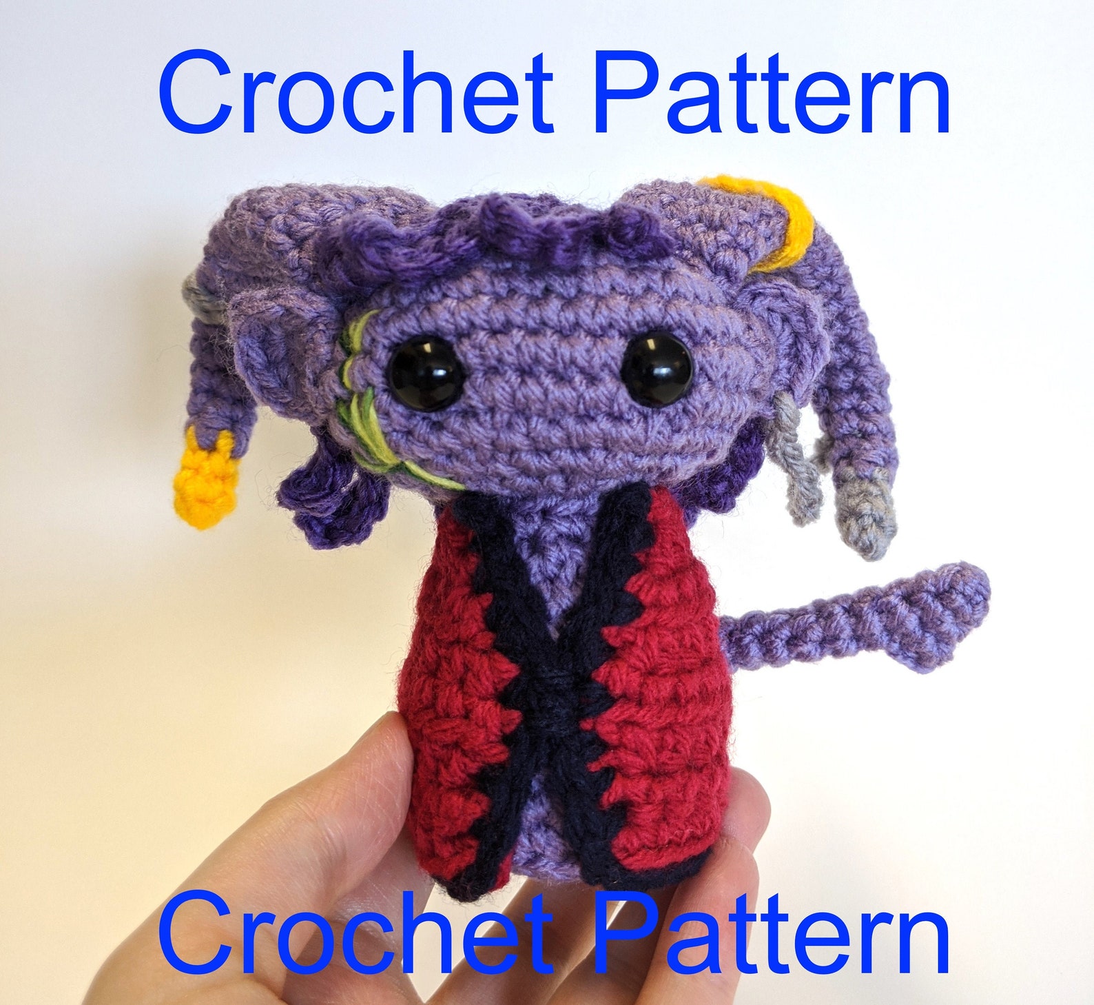 Crochet Pattern for Mollymauk - Critical Role - Tiefling - PDF Pattern ...