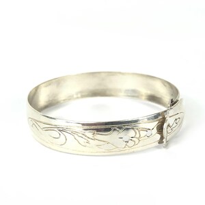 CMC Buckle Sterling Silver Vintage Bangle Bracelet Pre-owned Fine ...
