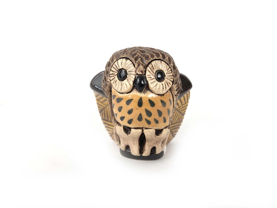 Artesania Rinconada Handmade Glazed Pottery Baby Barn Owl Figurine #14 ...