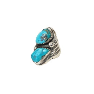 Turquoise & Sterling Silver Ring - Bobby Johnson - Size 6.5 Turquoise & Sterling Silver Ring - Bobby Johnson - Size 6.5