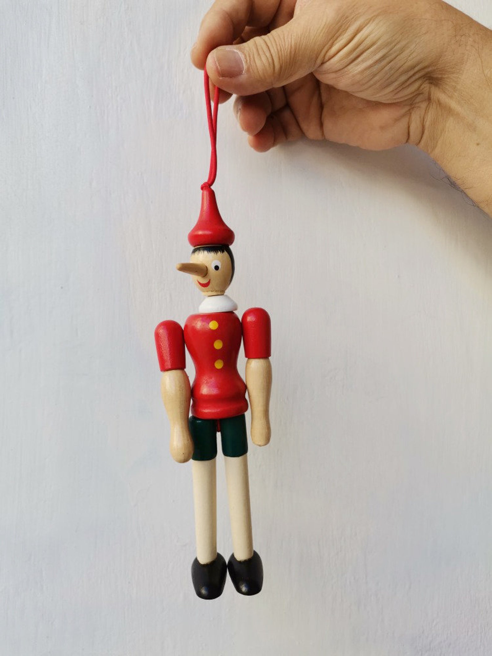 Wooden Pinocchio Figurine Vintage Pinocchio Toy With Movable - Etsy