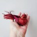 Red Bird Ornament, Red Bird Figure With Long Tail and Sequined Body ...