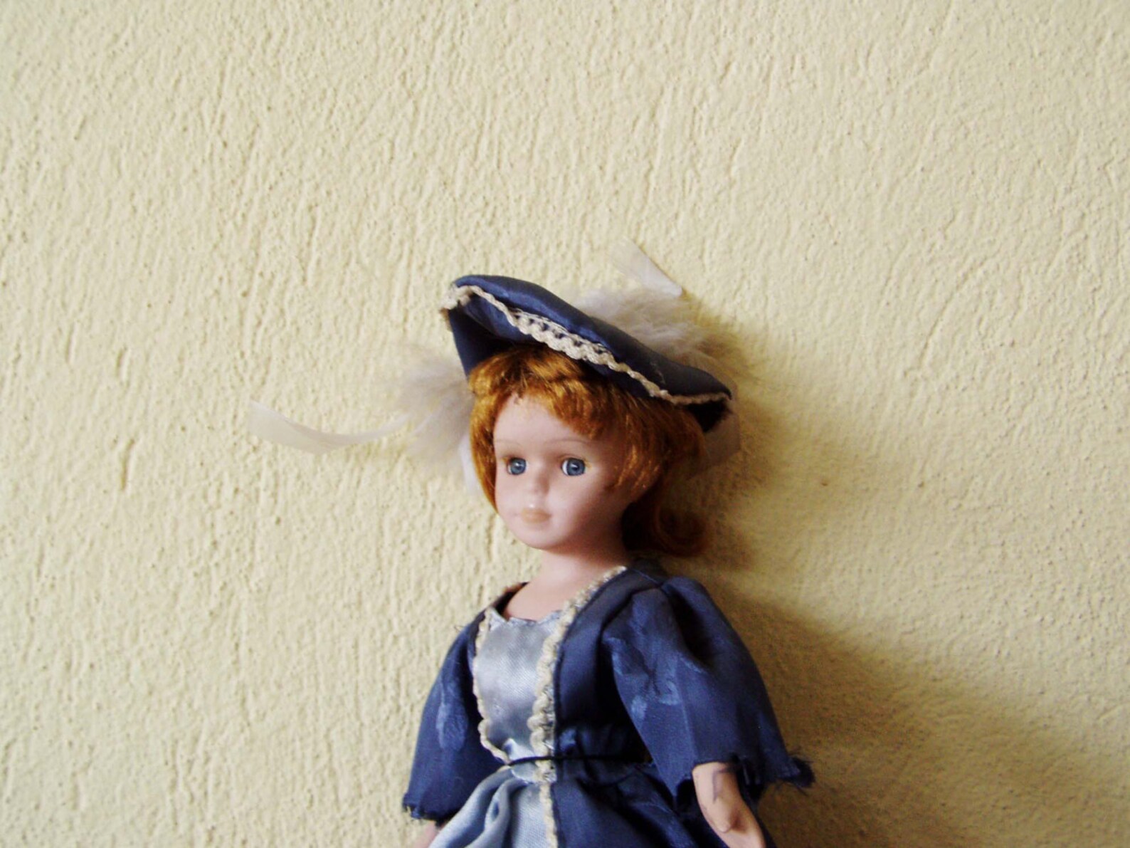 Vintage Doll in Blue Dress Vintage Red Haired Doll in Satin - Etsy