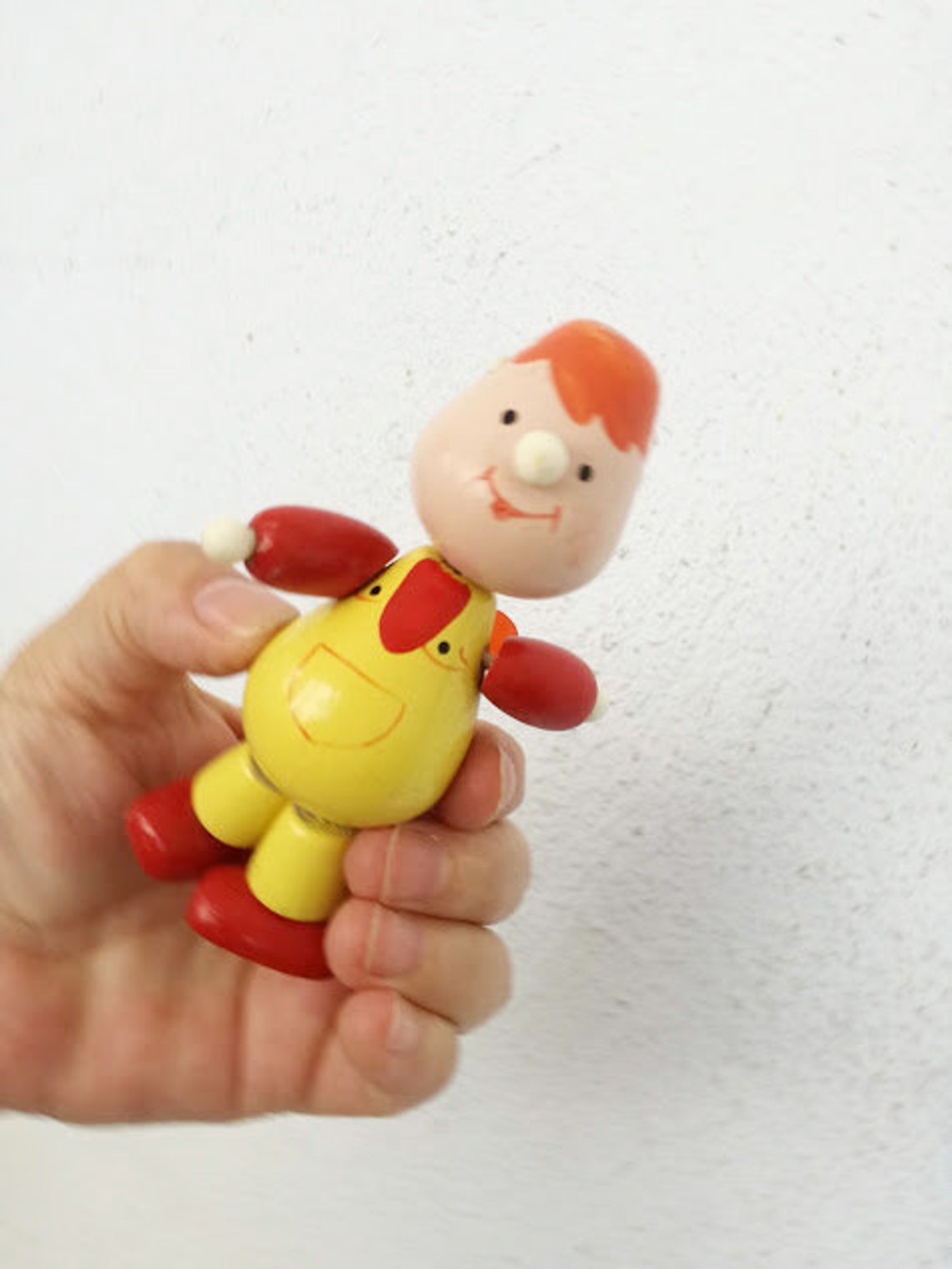 Wooden boy figurine vintage wooden toy boy figurine with | Etsy
